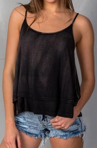 Acid Wash Button Back Tank – Luxe Label